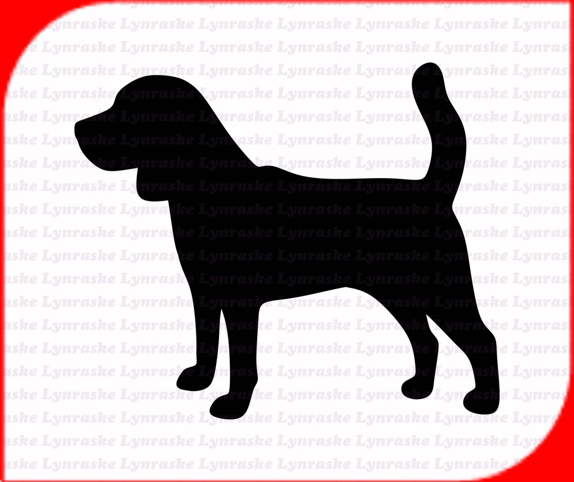 Beagle Silhouette SVG Svg Dxf Cricut Silhouette Cut File - Etsy