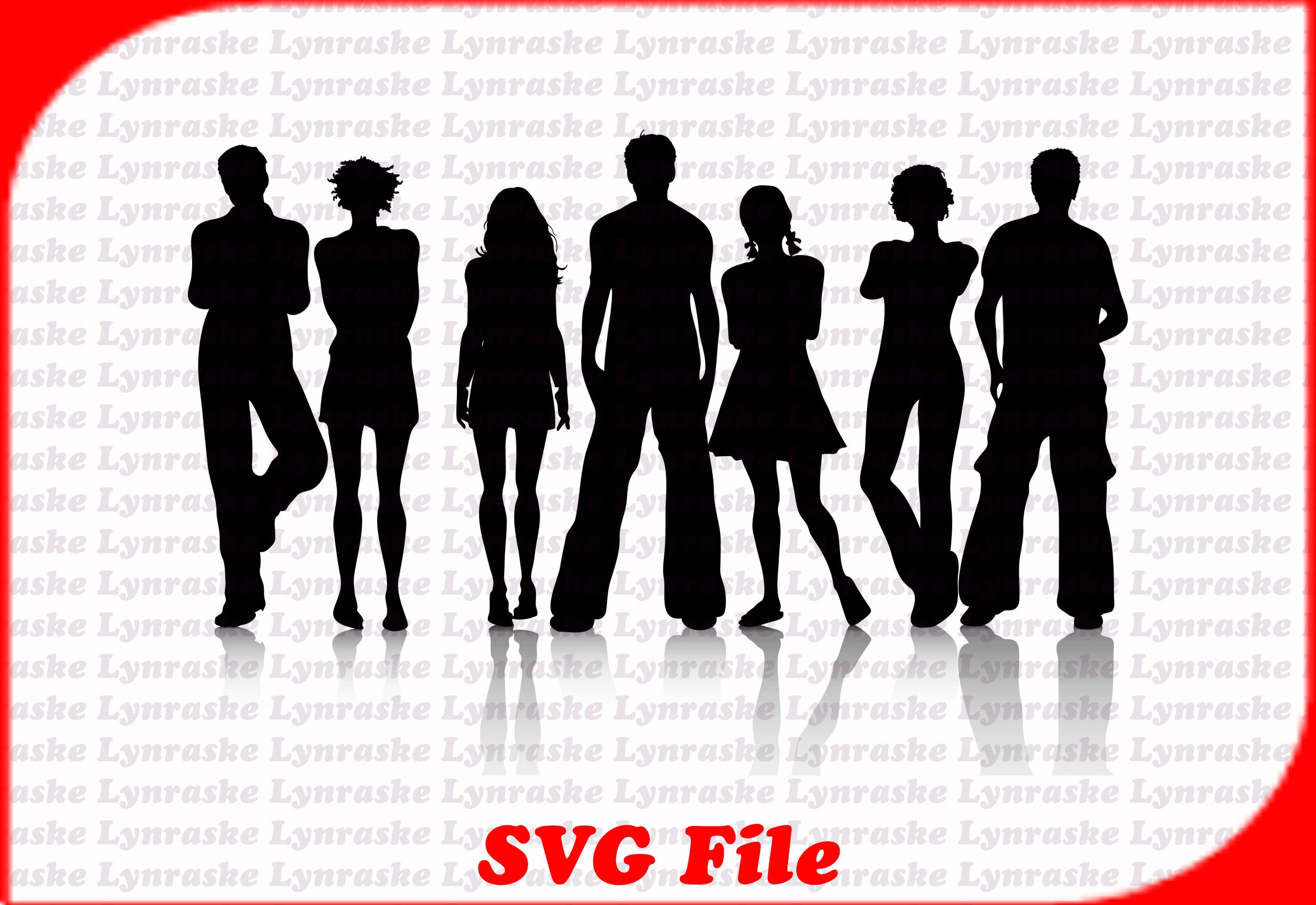 Group Friends Silhouette Vectors SVG Svg Dxf Cricut - Etsy