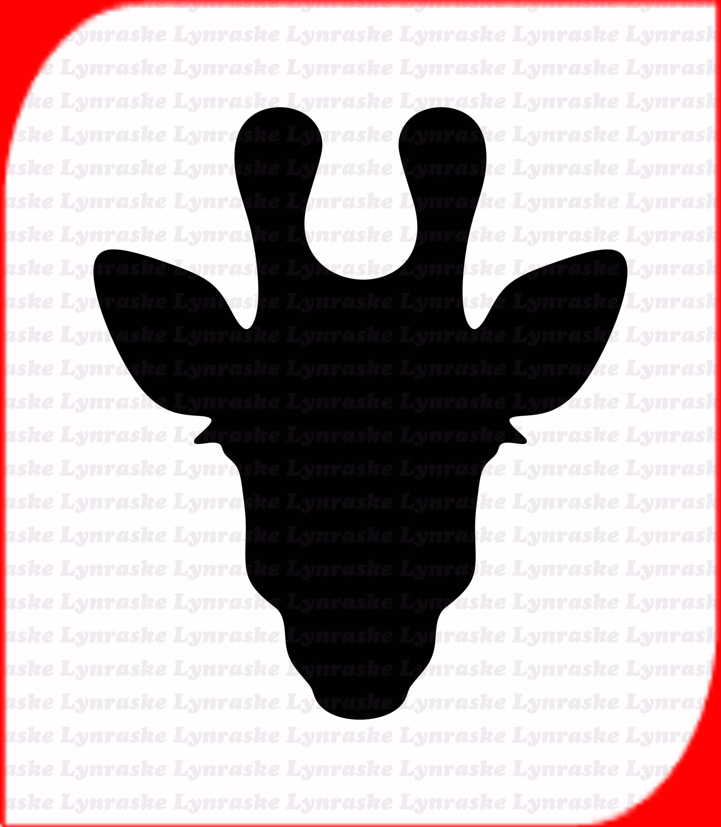 Giraffe Head Silhouette SVG, Svg, Dxf, Cricut, Silhouette Cut File ...