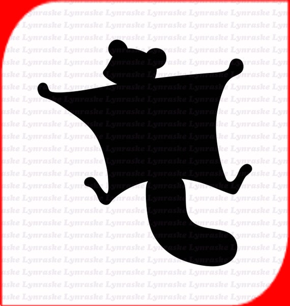 Flying Squirrel Outline