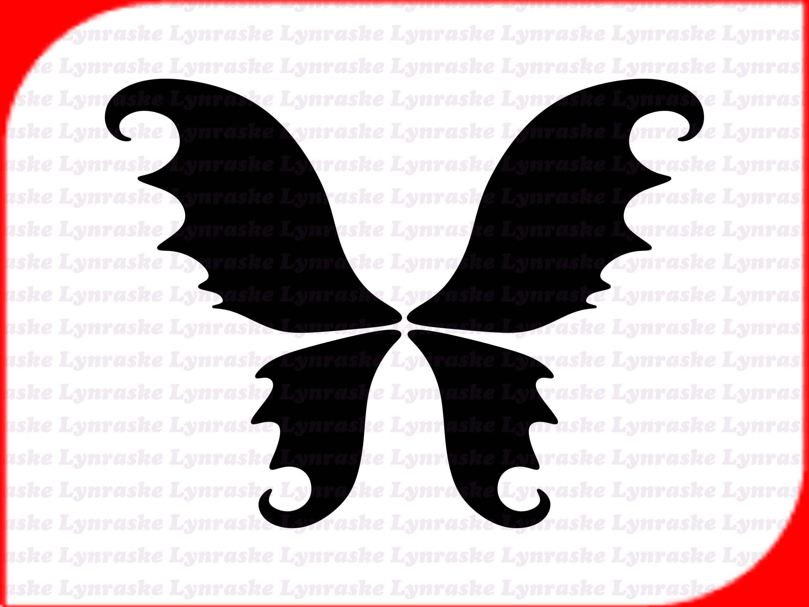 Alas de hadas silueta SVG svg dxf Cricut Silhouette Cut - Etsy España