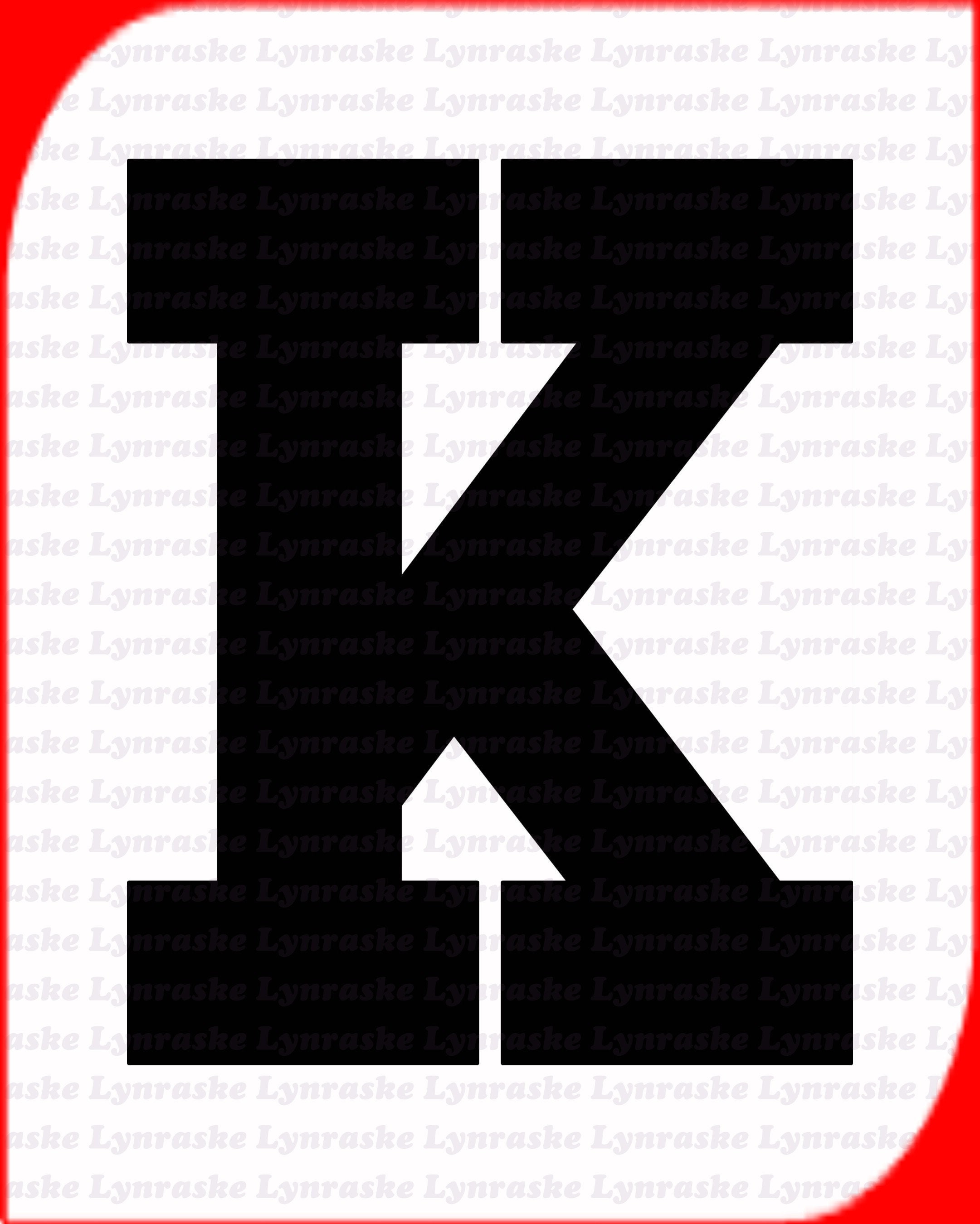 Letter K Silhouette SVG, Svg, Dxf, Cricut, Silhouette Cut File, Instant ...