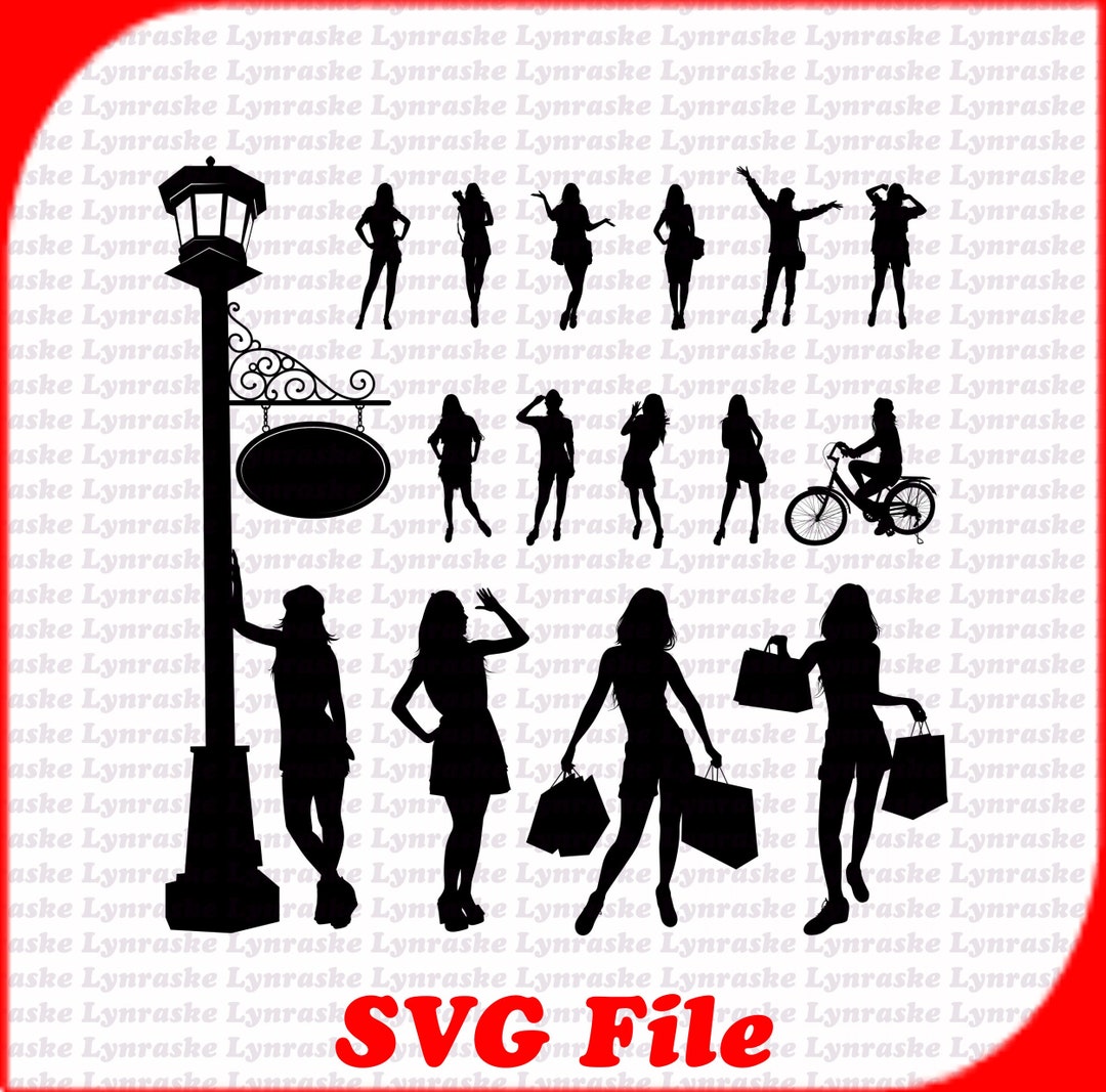 People Silhouette Vectors SVG 2, Svg, Dxf, Cricut, Silhouette Cut File ...