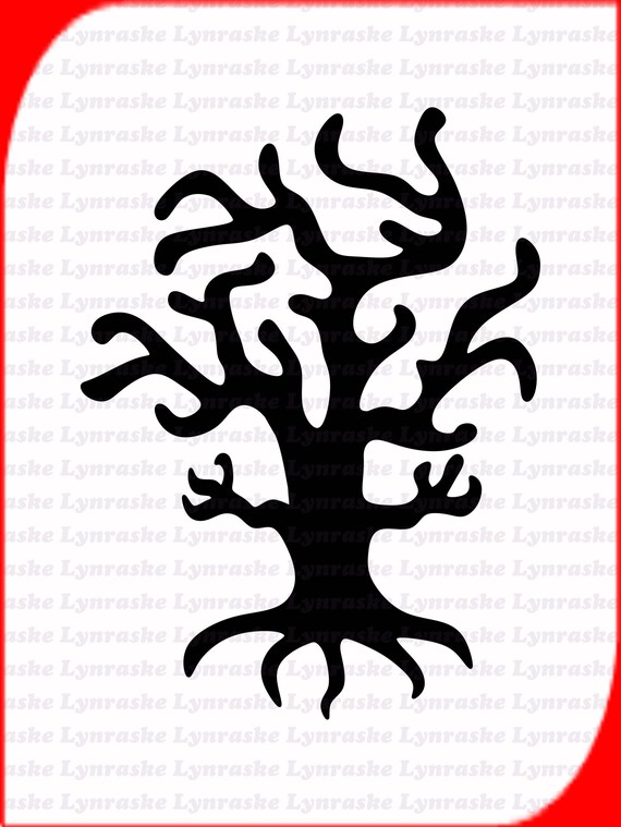 Spooky Tree Silhouette SVG Svg Dxf Cricut Silhouette Cut - Etsy