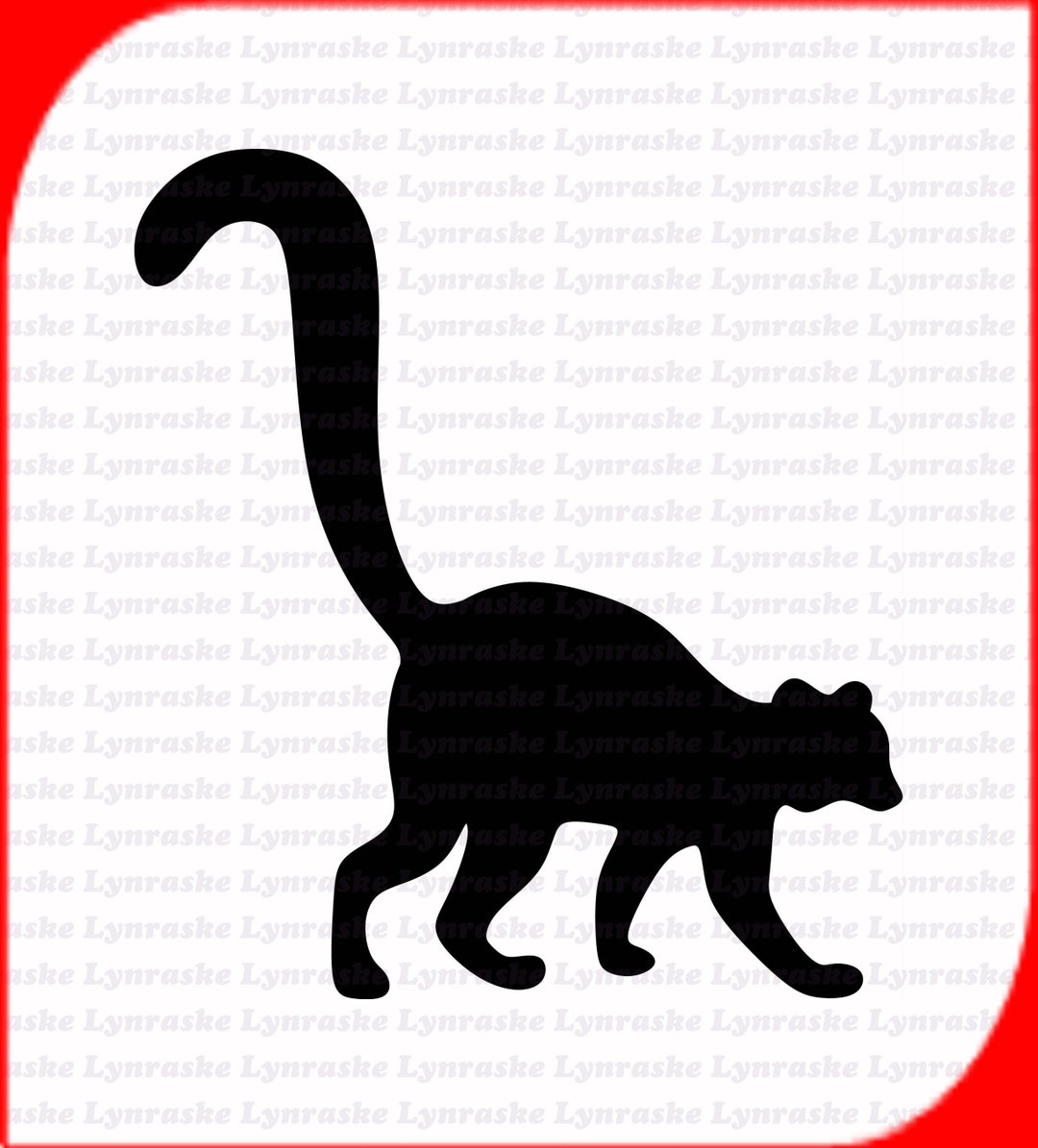 Lemur Silhouette SVG, Svg, Dxf, Cricut, Silhouette Cut File, Instant ...