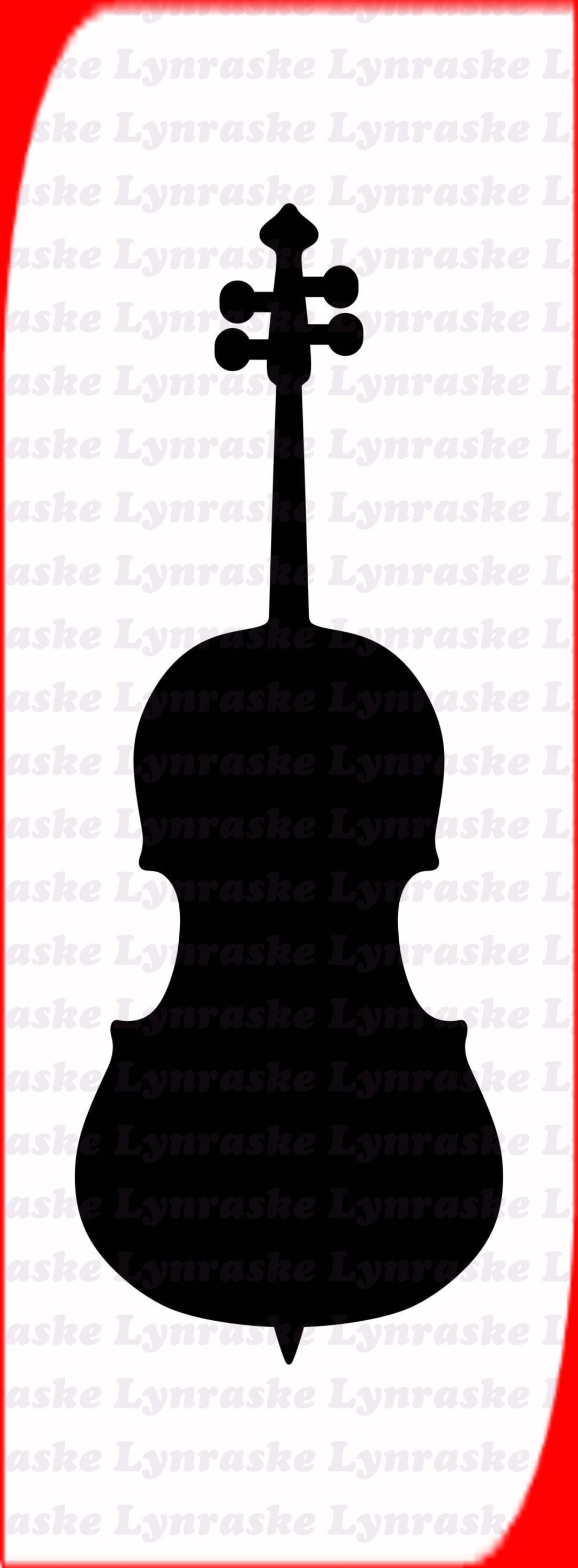 Cello Silueta SVG, svg, dxf, Cricut, Silhouette Cut File, Descarga ...