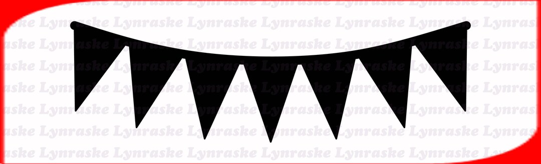Pennant Banner Silhouette SVG, Svg, Dxf, Cricut, Silhouette Cut File ...