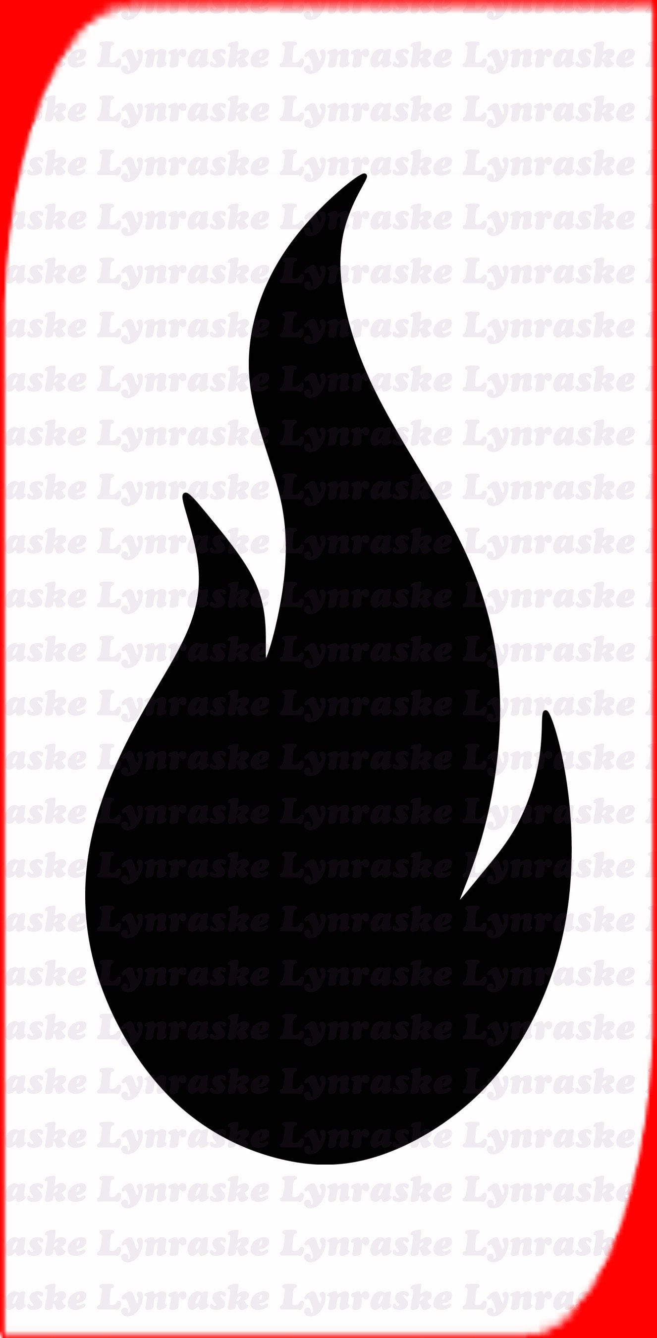 Flame Silhouette SVG Svg Dxf Cricut Silhouette Cut File - Etsy UK