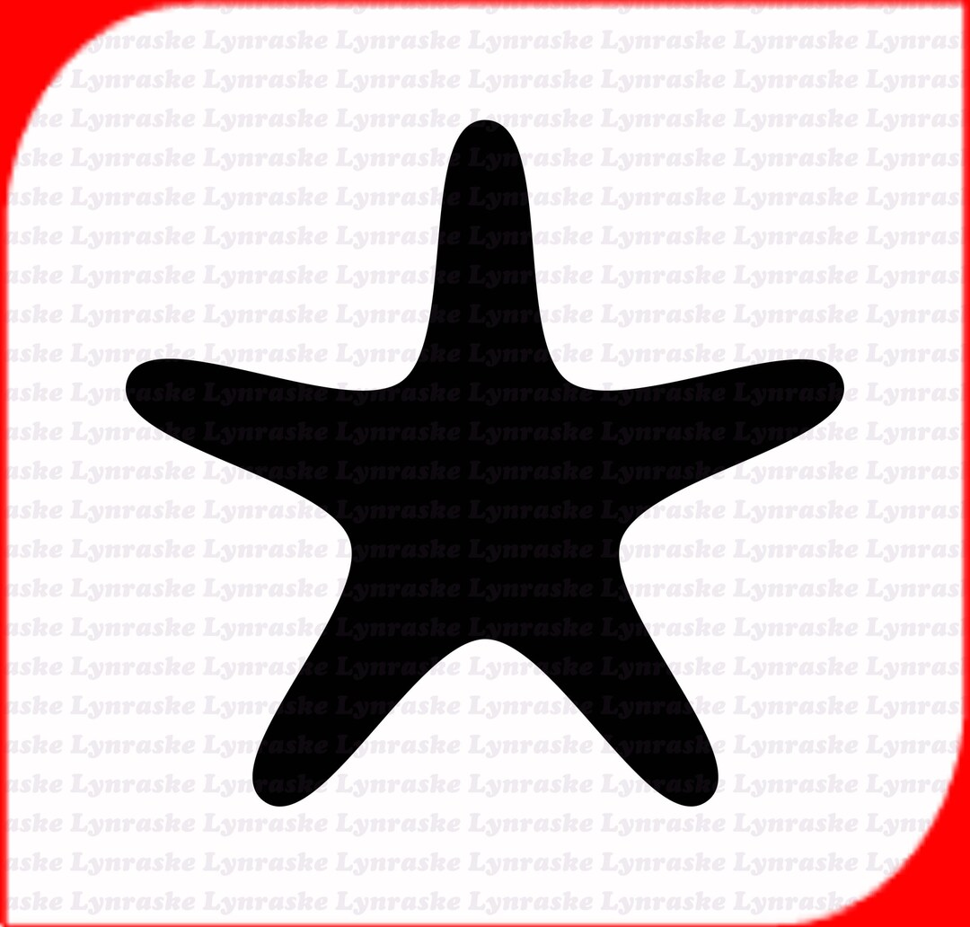 Starfish Silhouette SVG, Svg, Dxf, Cricut, Silhouette Cut File, Instant ...