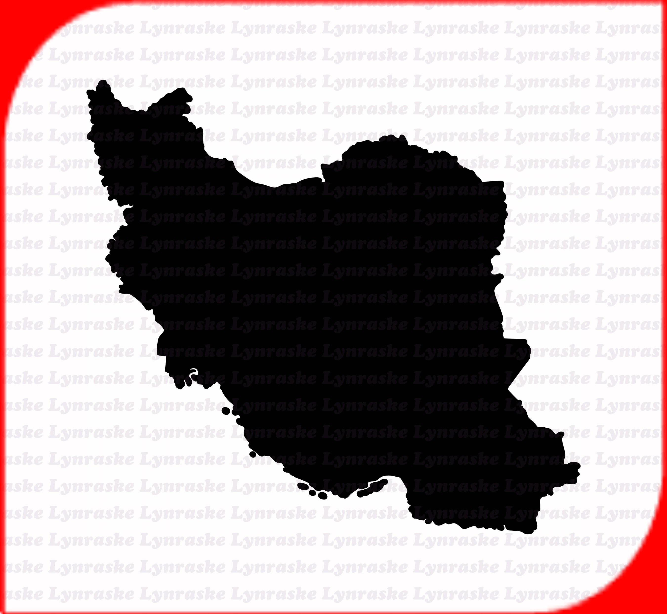 Iran Silhouette SVG Svg Dxf Cricut Silhouette Cut File - Etsy