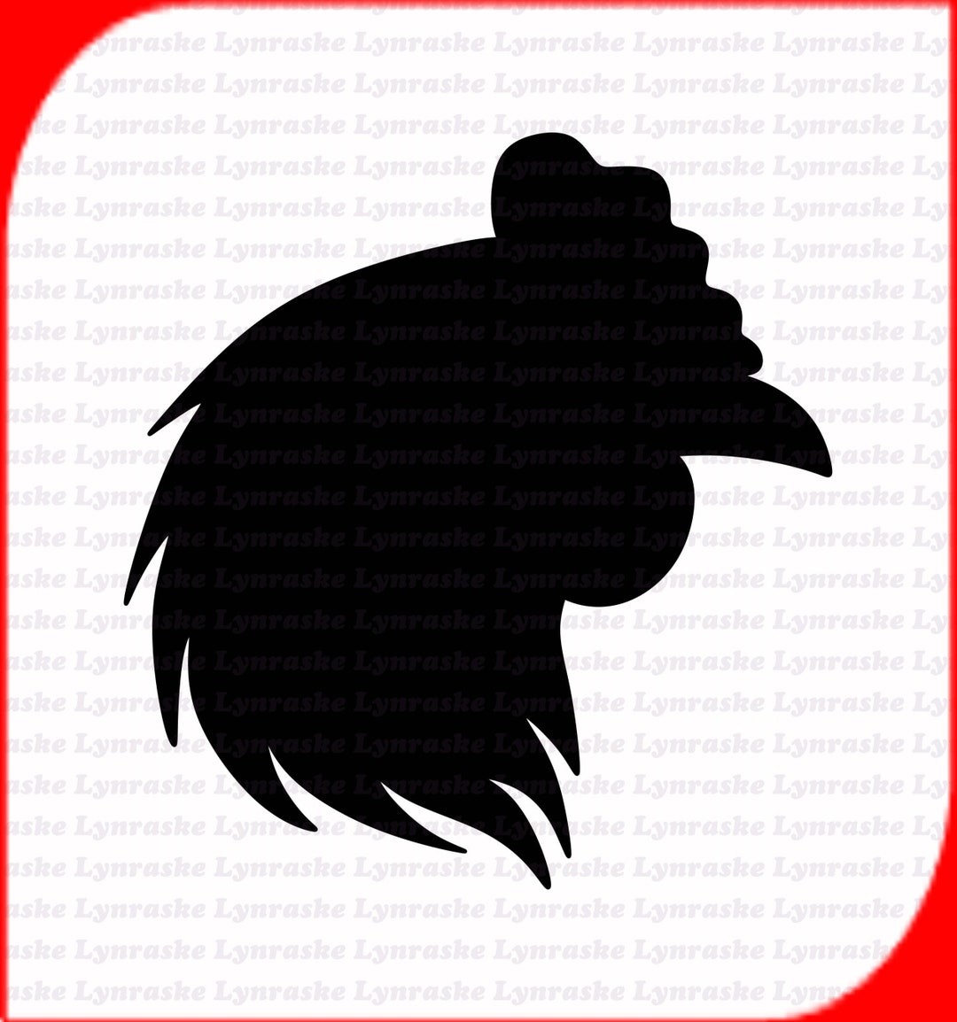Chicken Head Silhouette SVG, Svg, Dxf, Cricut, Silhouette Cut File ...