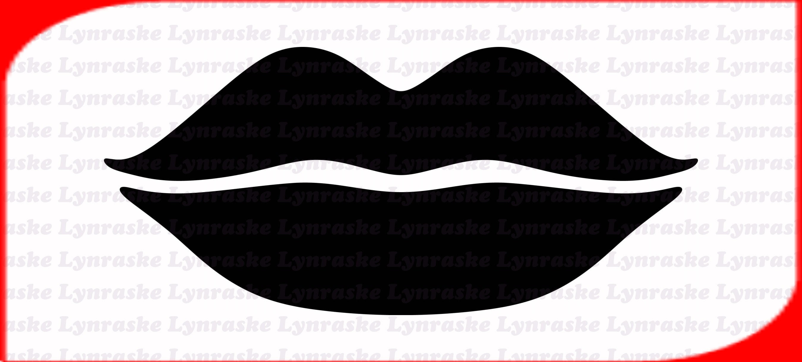 Labios Silueta SVG, svg, dxf, Cricut, Silhouette Cut File, Descarga ...