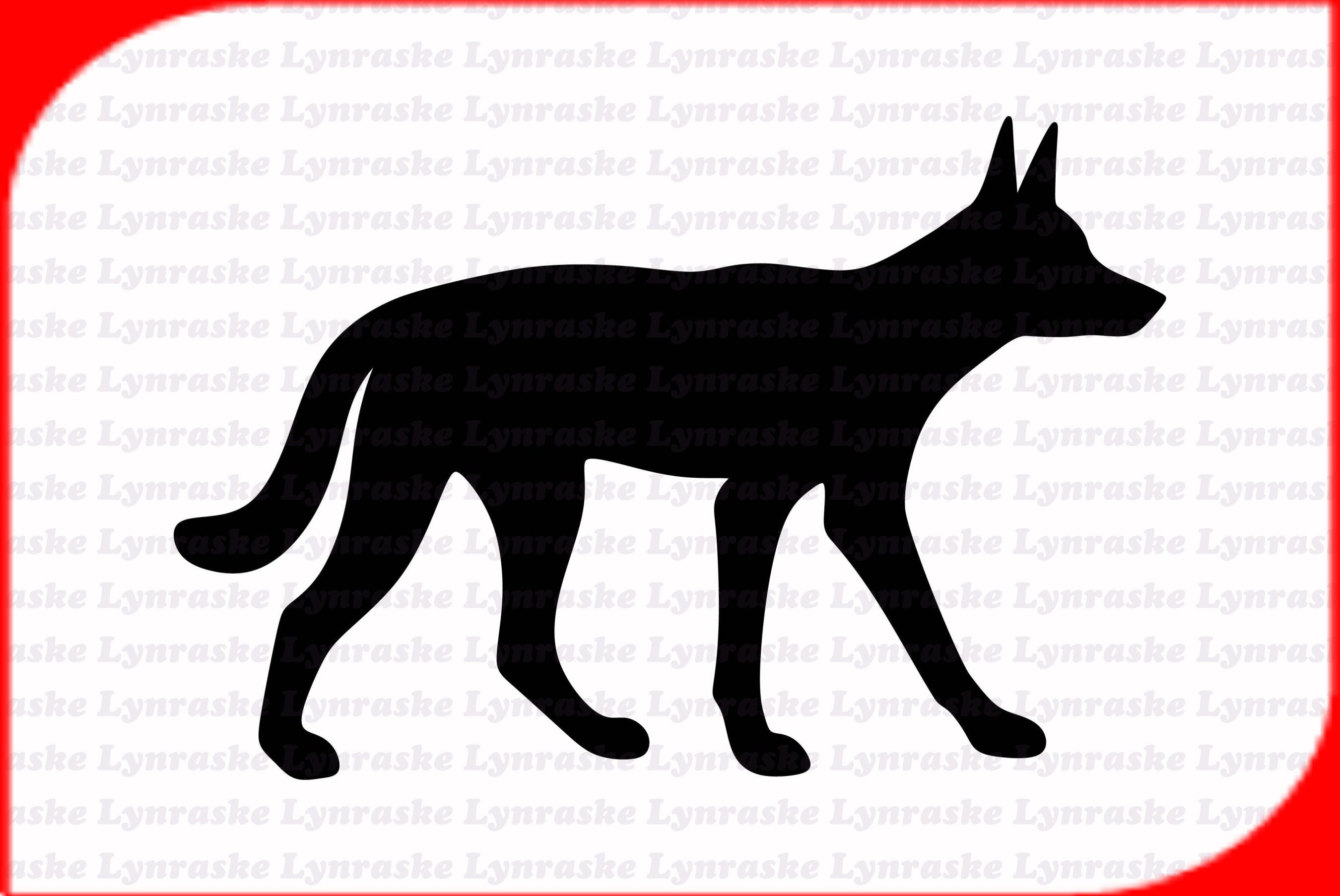 Dingo Silueta SVG, svg, dxf, Cricut, Silhouette Cut File, Descarga ...