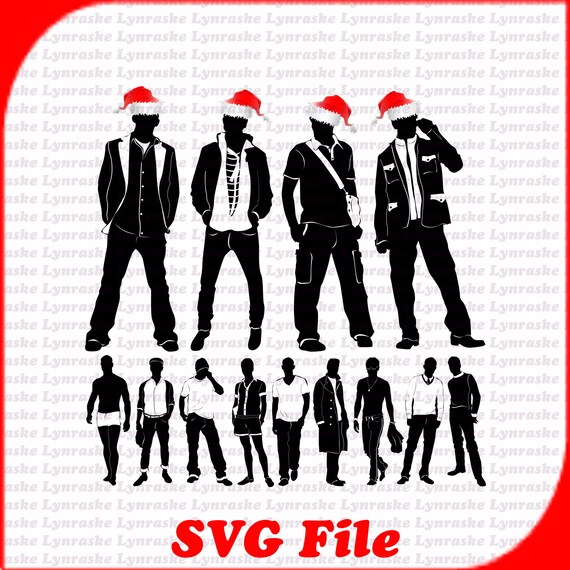 Beautiful Guy Silhouette Vectors SVG Svg Dxf Cricut | Etsy