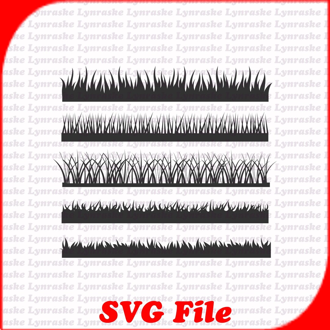 Black Grass Border Silhouette Vectors SVG 1, Svg, Dxf, Cricut ...