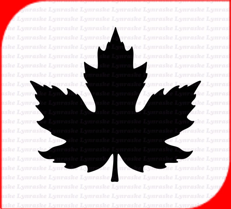 Maple Leaf Silhouette Svg Svg Dxf Cricut Silhouette Cut File Instant Download Etsy