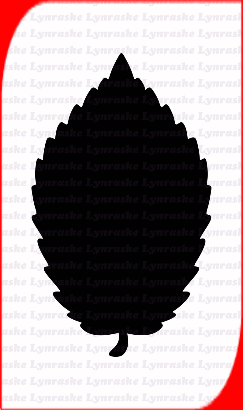 Elm Leaf Silhouette SVG Svg Dxf Cricut Silhouette Cut - Etsy