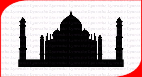 Taj Mahal Silhouette SVG svg dxf Cricut Silhouette Cut | Etsy