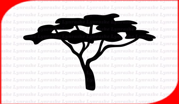 African Tree Silhouette SVG Svg Dxf Cricut Silhouette Cut - Etsy