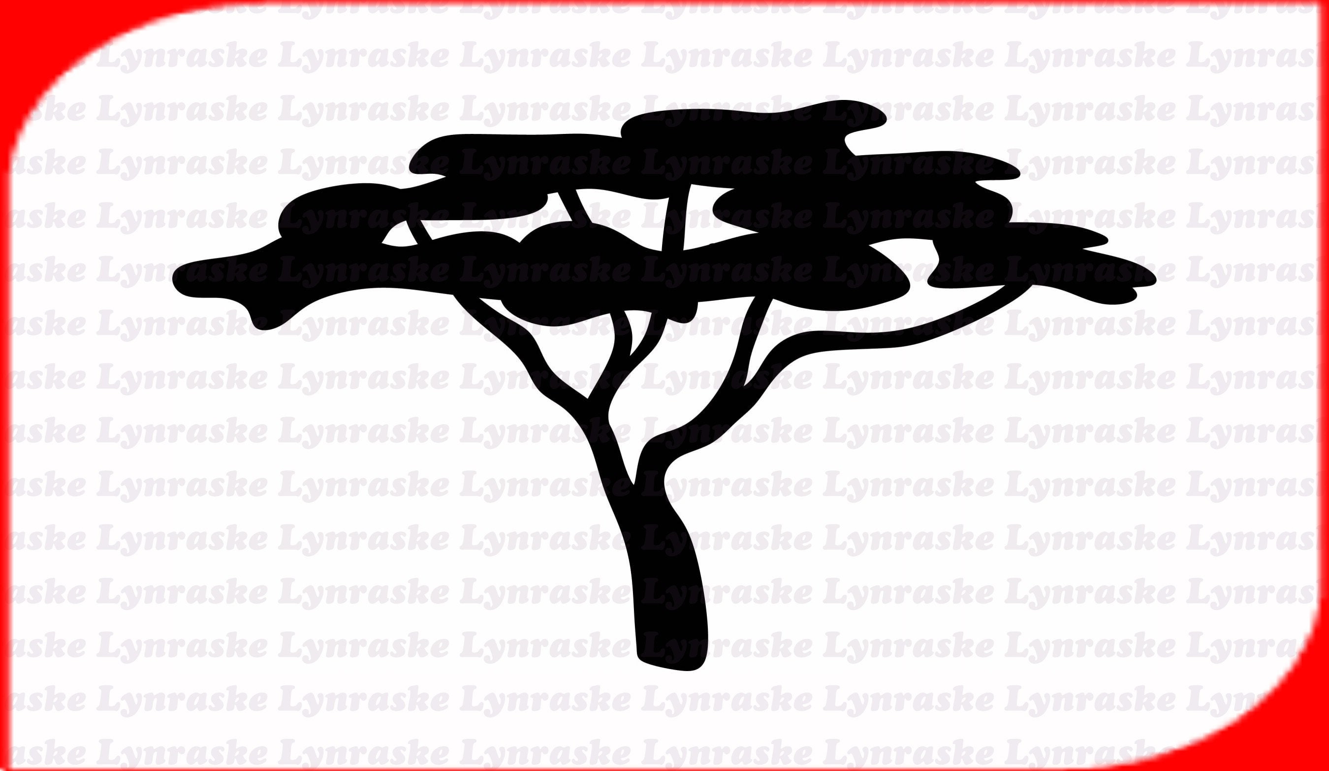 African Tree Silhouette SVG svg dxf Cricut Silhouette Cut | Etsy