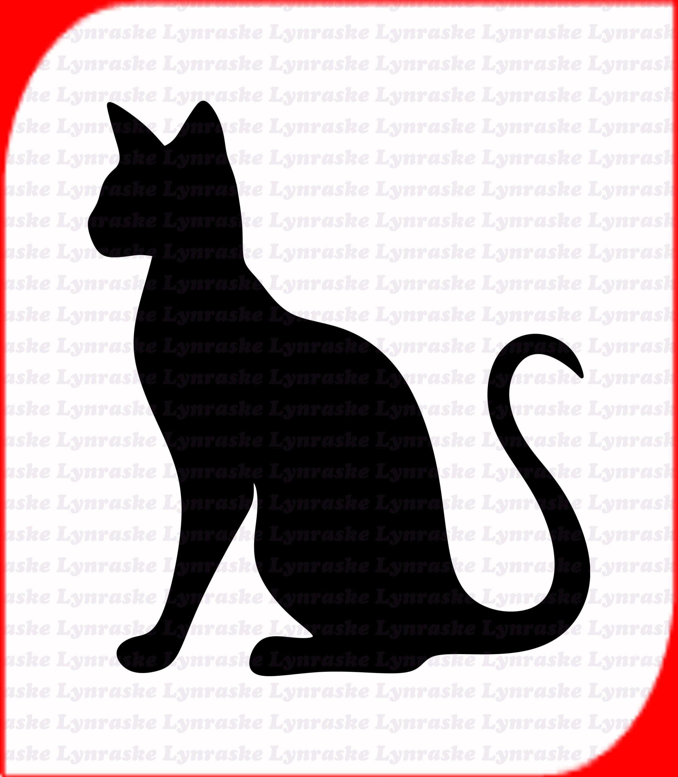 Siamese Cat Silhouette SVG, Svg, Dxf, Cricut, Silhouette Cut File ...