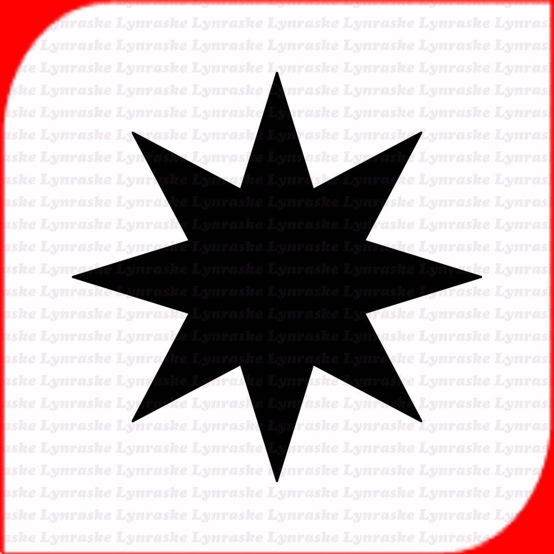 Eight Point Star Silhouette SVG, Svg, Dxf, Cricut, Silhouette Cut File ...