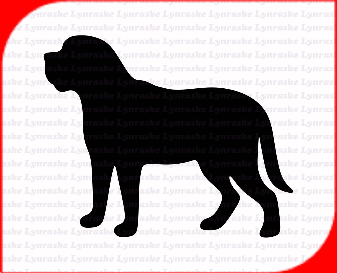 Mastiff Silhouette SVG svg dxf Cricut Silhouette Cut File | Etsy