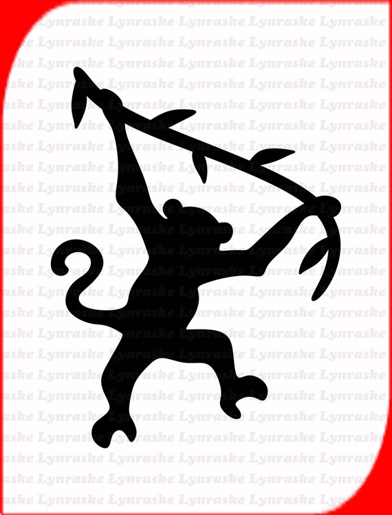 Hanging Monkey Silhouette