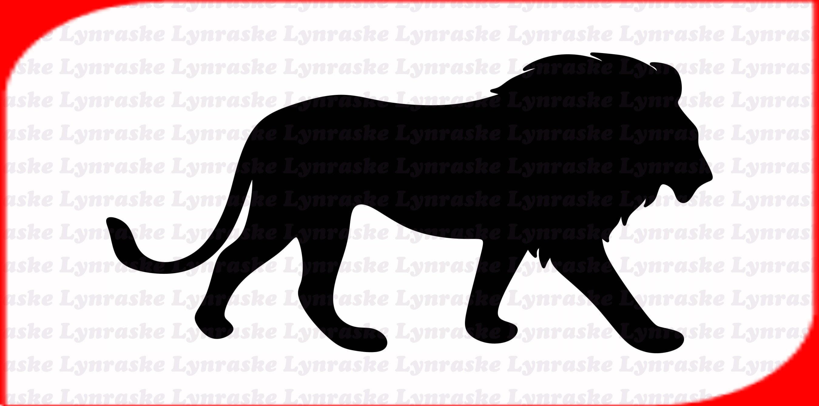 Silueta de león SVG, svg, dxf, Cricut, Silhouette Cut File, Descarga ...