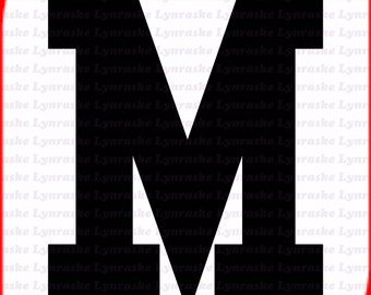 Varsity Letter M Svg - Etsy