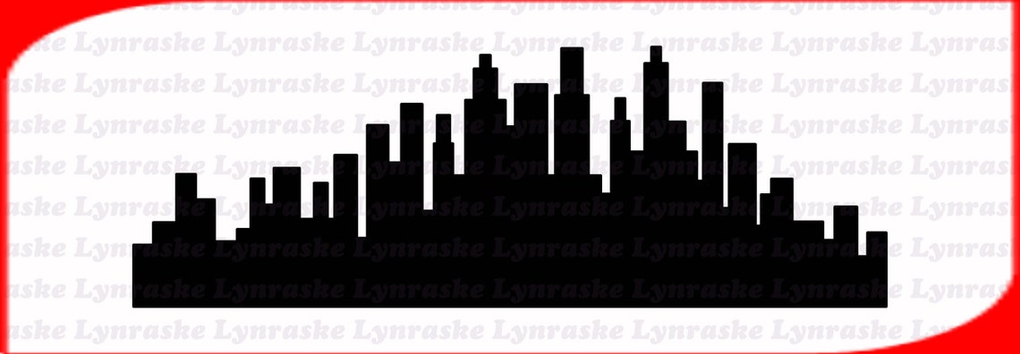 Skyline Silhouette SVG Svg Dxf Cricut Silhouette Cut File - Etsy