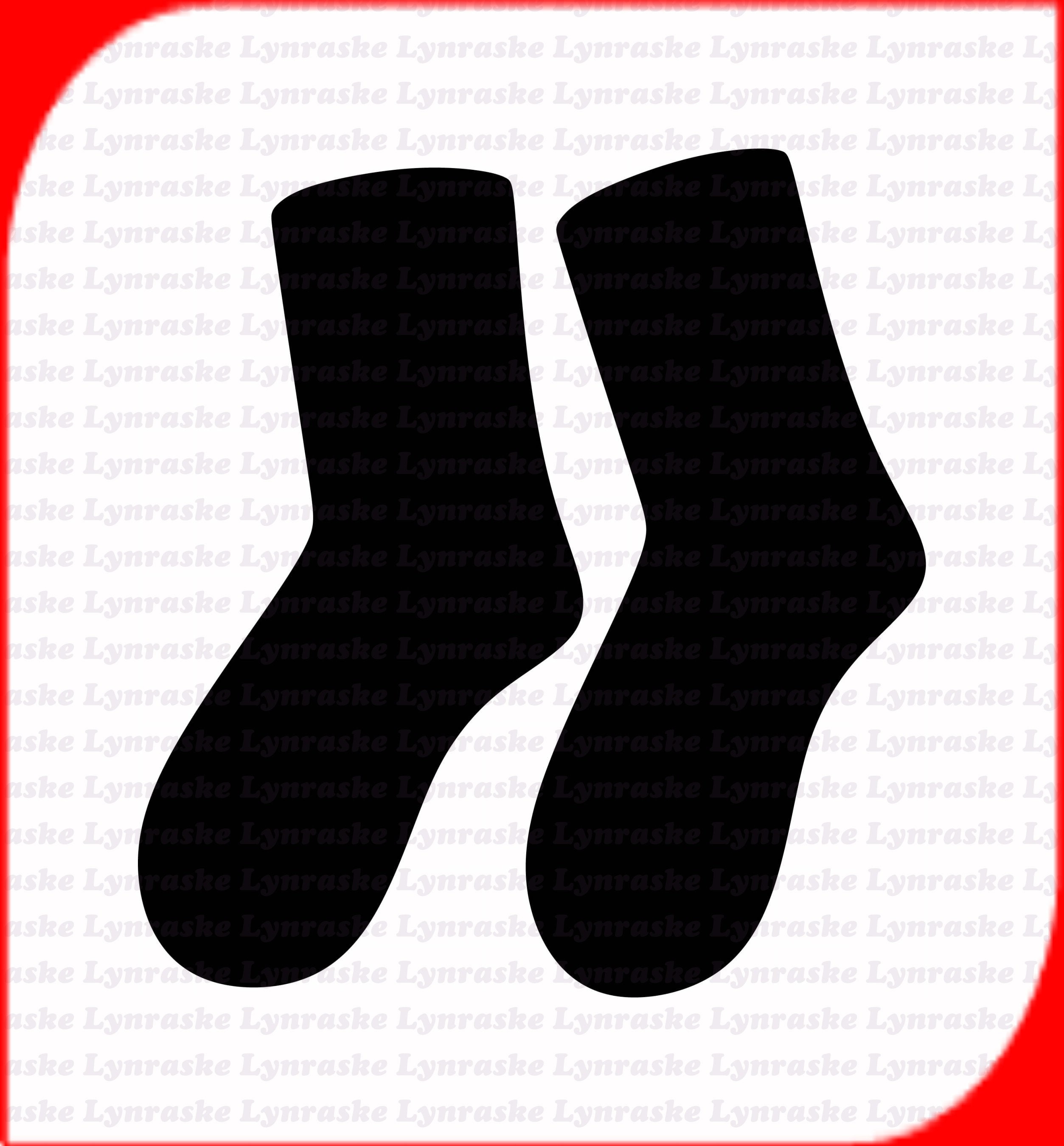 Socks Silhouette SVG, Svg, Dxf, Cricut, Silhouette Cut File, Instant ...