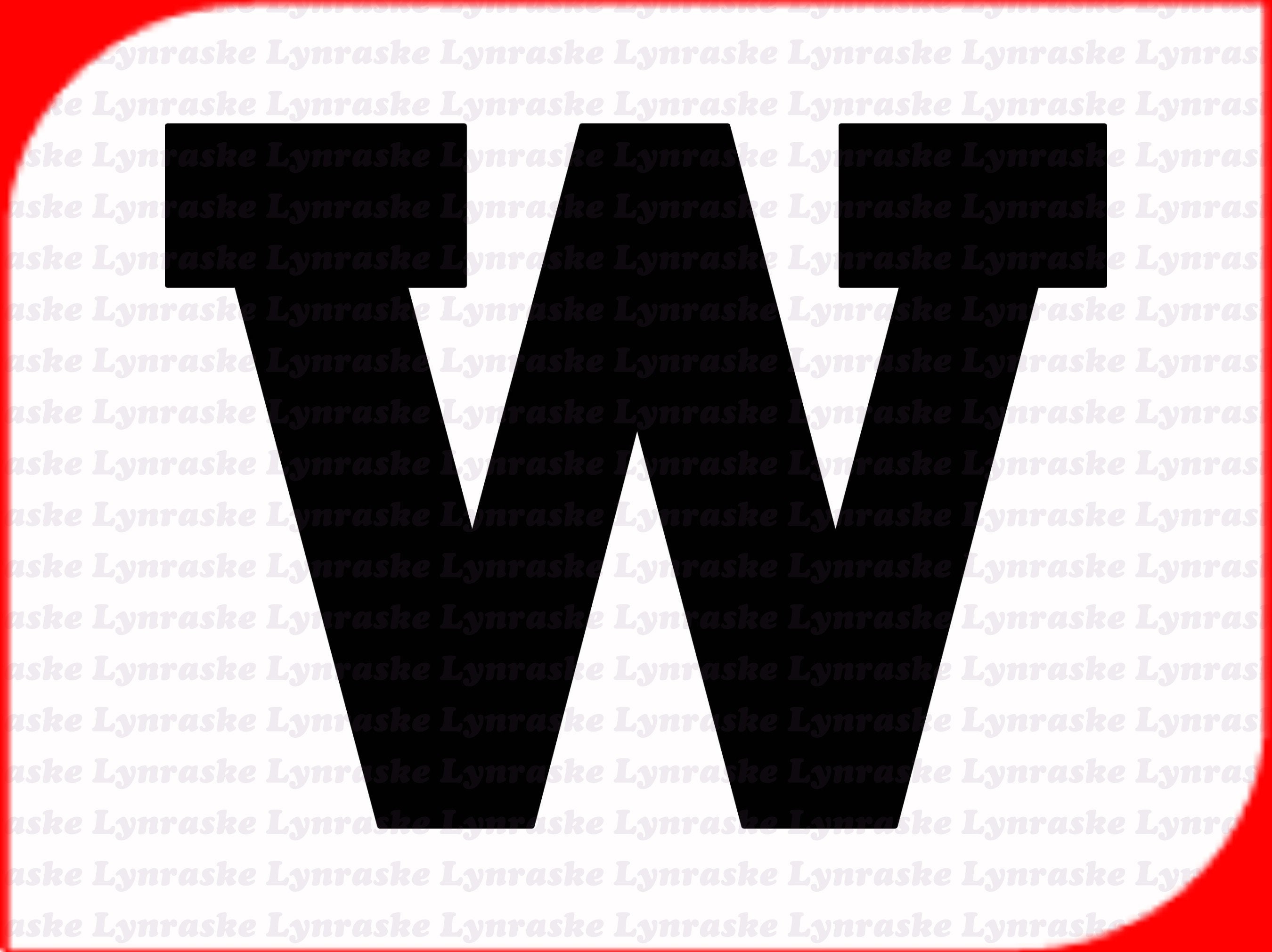 Lowercase Letter W Silhouette SVG Svg Dxf Cricut - Etsy