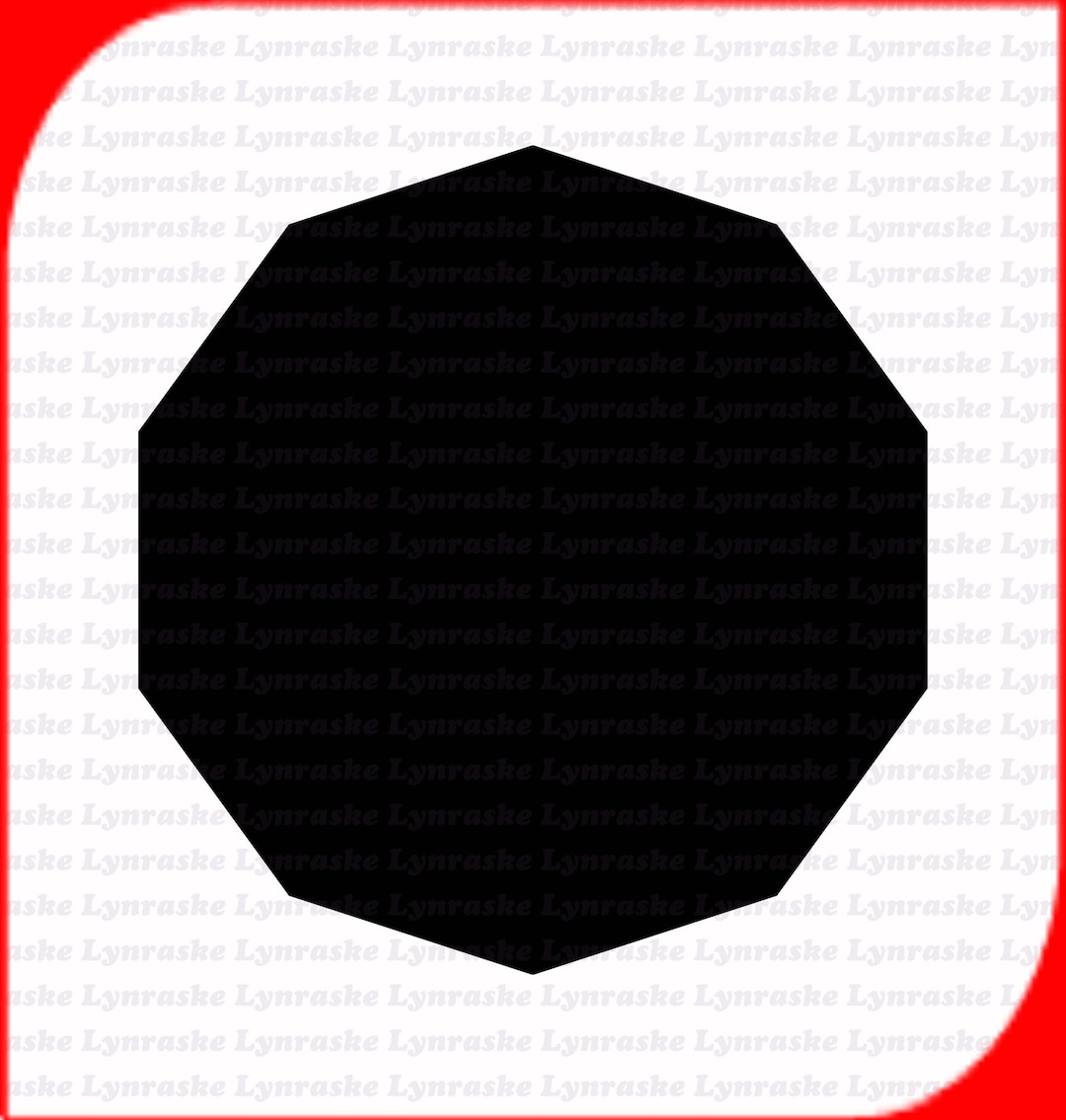 Decagon Silhouette SVG, Svg, Dxf, Cricut, Silhouette Cut File, Instant ...