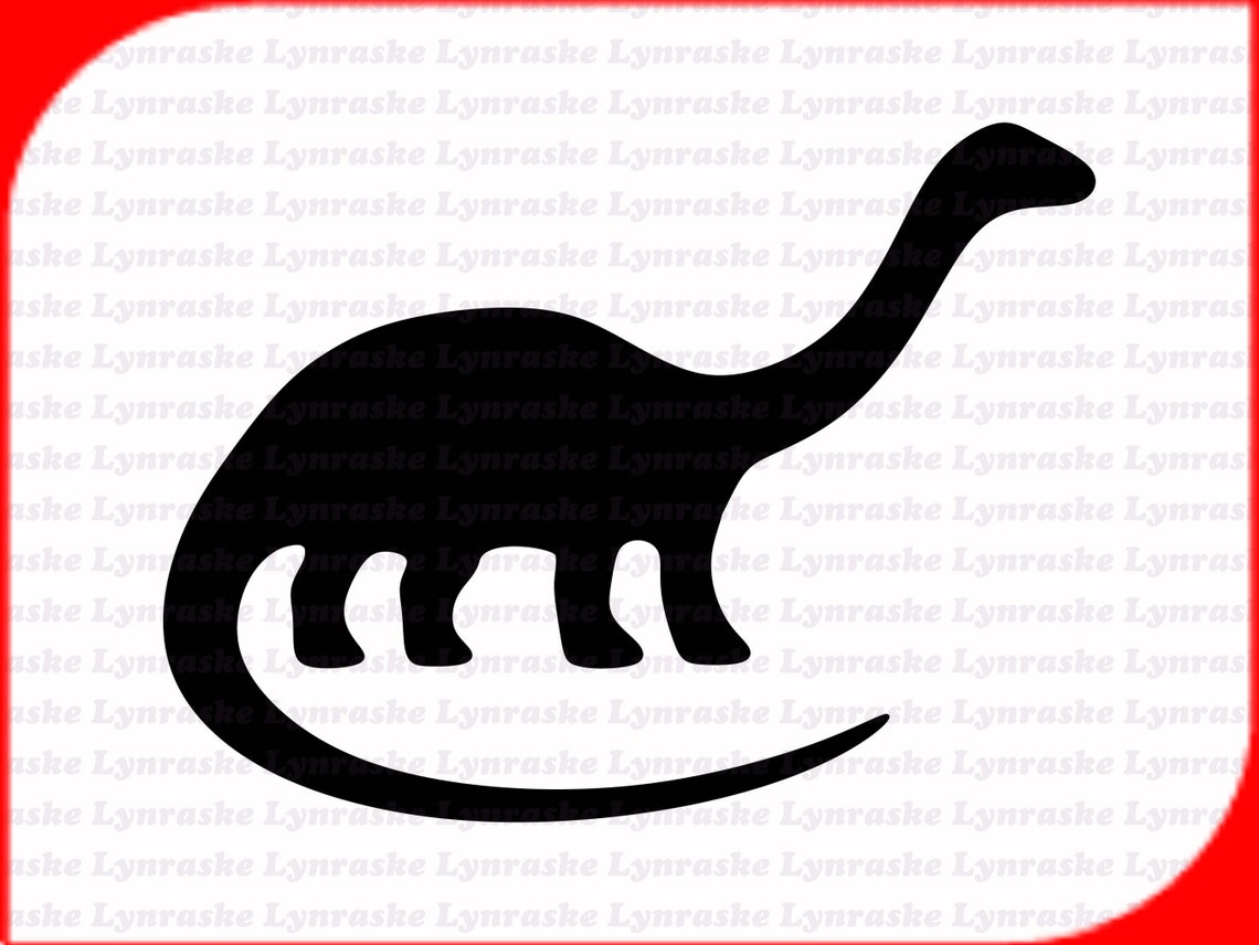 Brontosaurus Silhouette SVG, Svg, Dxf, Cricut, Silhouette Cut File ...