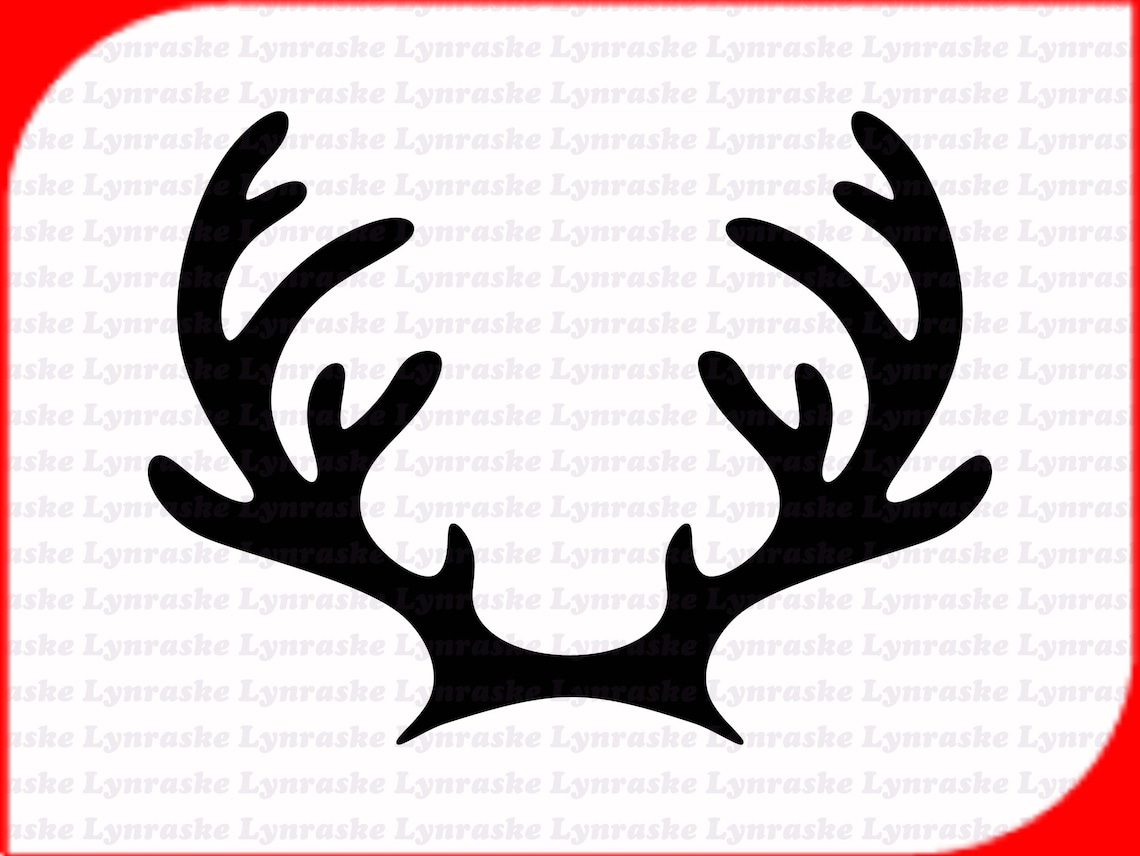 Reindeer Antlers Silhouette Svg Svg Dxf Cricut Silhouette Etsy