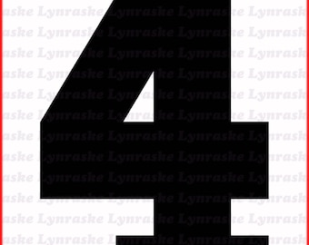 Number 4 Svg Dxf | Etsy