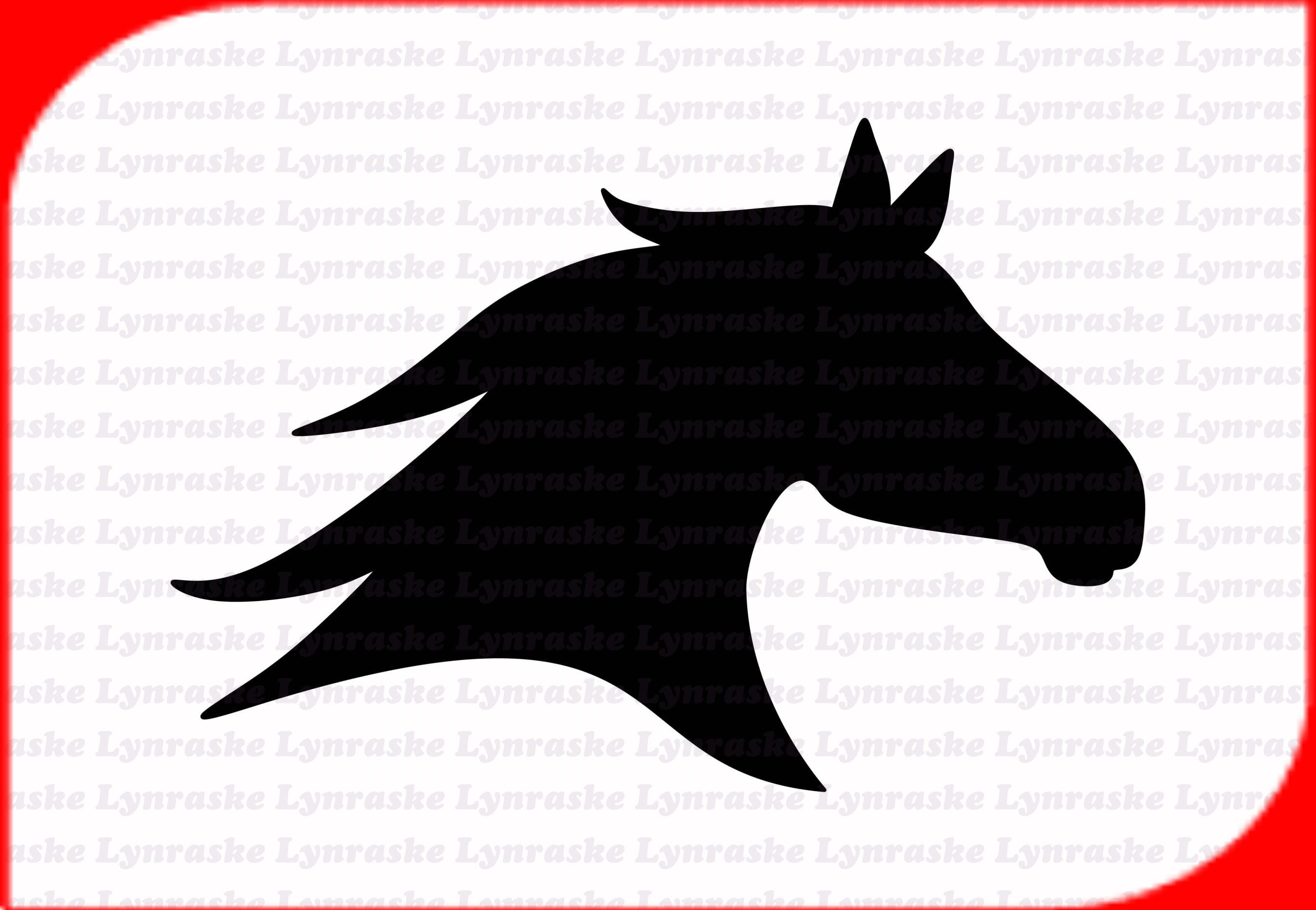 Cabeza de caballo silueta SVG, svg, dxf, Cricut, Silhouette Cut File ...