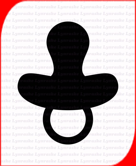 Pacifier Silhouette SVG svg dxf Cricut Silhouette Cut | Etsy