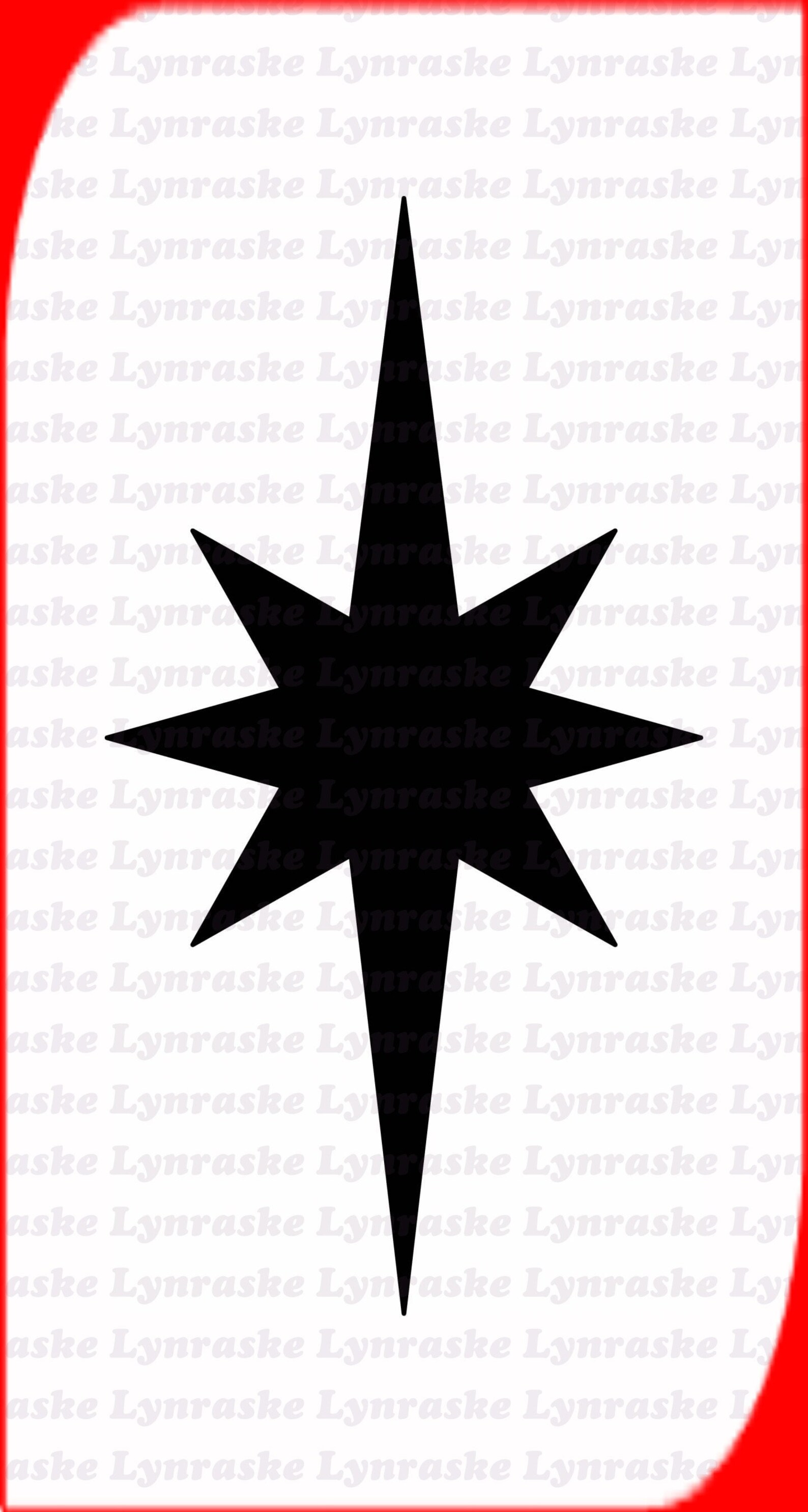 Elongated Star Silhouette SVG Svg Dxf Cricut Silhouette | Etsy