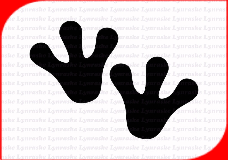 Frog Feet Silhouette SVG Svg Dxf Cricut Silhouette Cut | Etsy