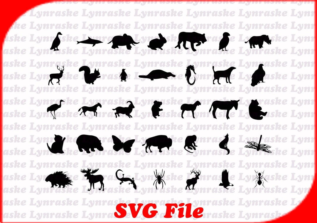 Tiere Silhouette Vektoren SVG 7, Svg, Dxf, Cricut, Silhouette ...
