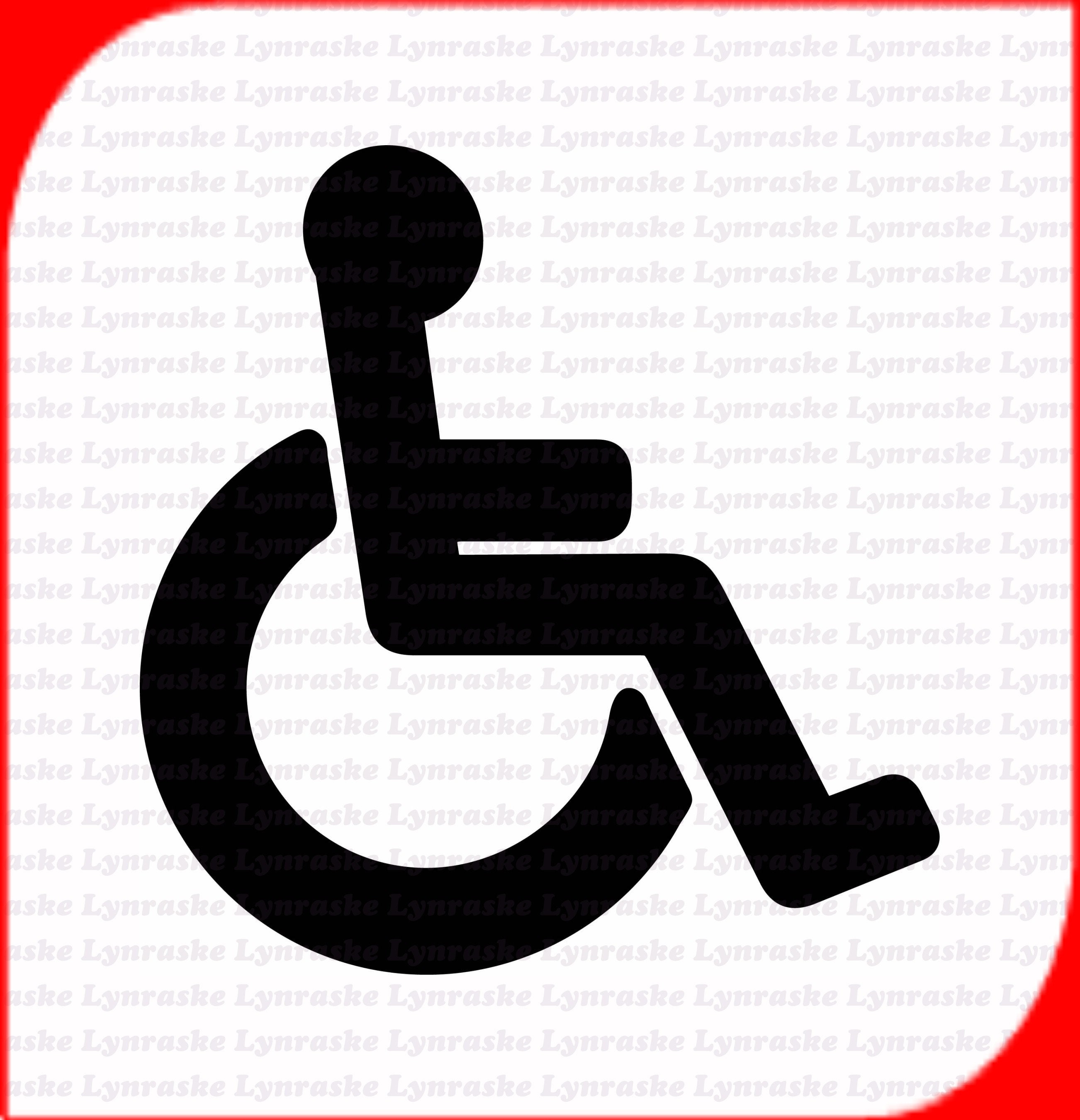 Handicap Symbol Silhouette SVG svg dxf Cricut Silhouette | Etsy