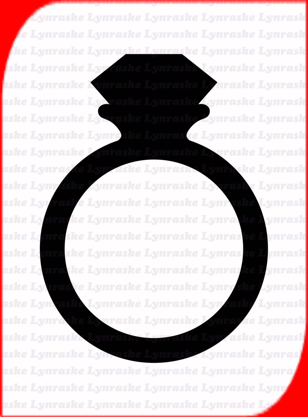 Diamond Ring Silhouette SVG, Svg, Dxf, Cricut, Silhouette Cut File ...