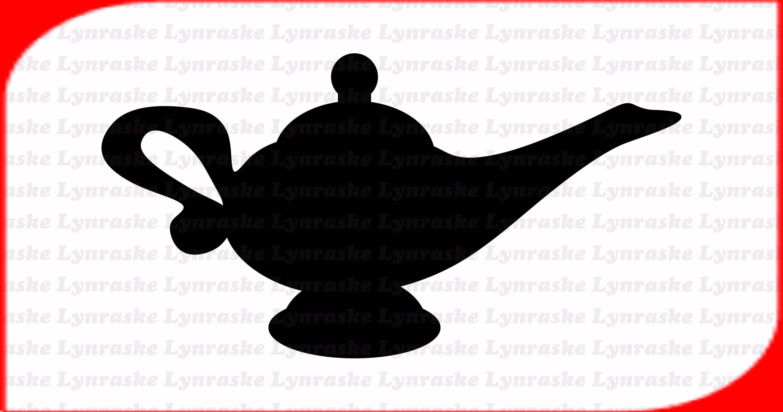 Genie Lamp Silhouette SVG Svg Dxf Cricut Silhouette Cut - Etsy UK
