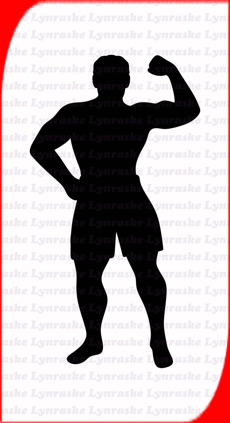 Muscle Man Silhouette SVG Svg Dxf Cricut Silhouette Cut - Etsy UK