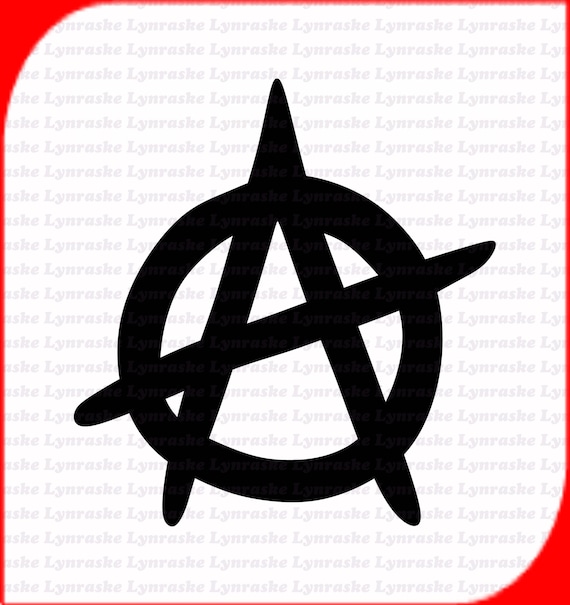 Anarchy Symbol Silhouette SVG svg dxf Cricut Silhouette | Etsy