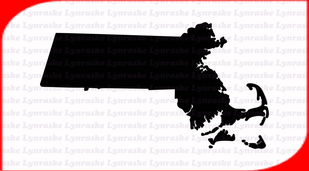 Massachusetts Silhouette SVG, Svg, Dxf, Cricut, Silhouette Cut File ...