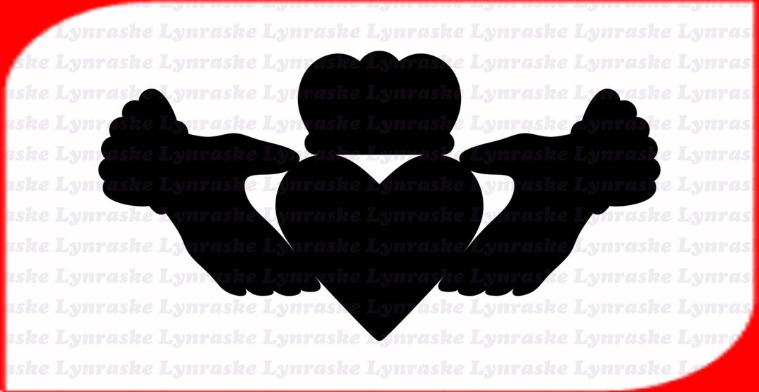 Claddagh Silhouette SVG, Svg, Dxf, Cricut, Silhouette Cut File, Instant ...