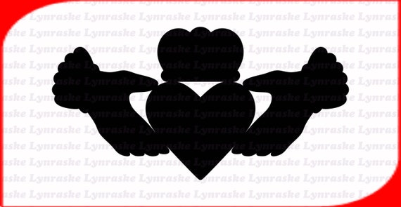 Claddagh Silhouette SVG Svg Dxf Cricut Silhouette Cut - Etsy Finland